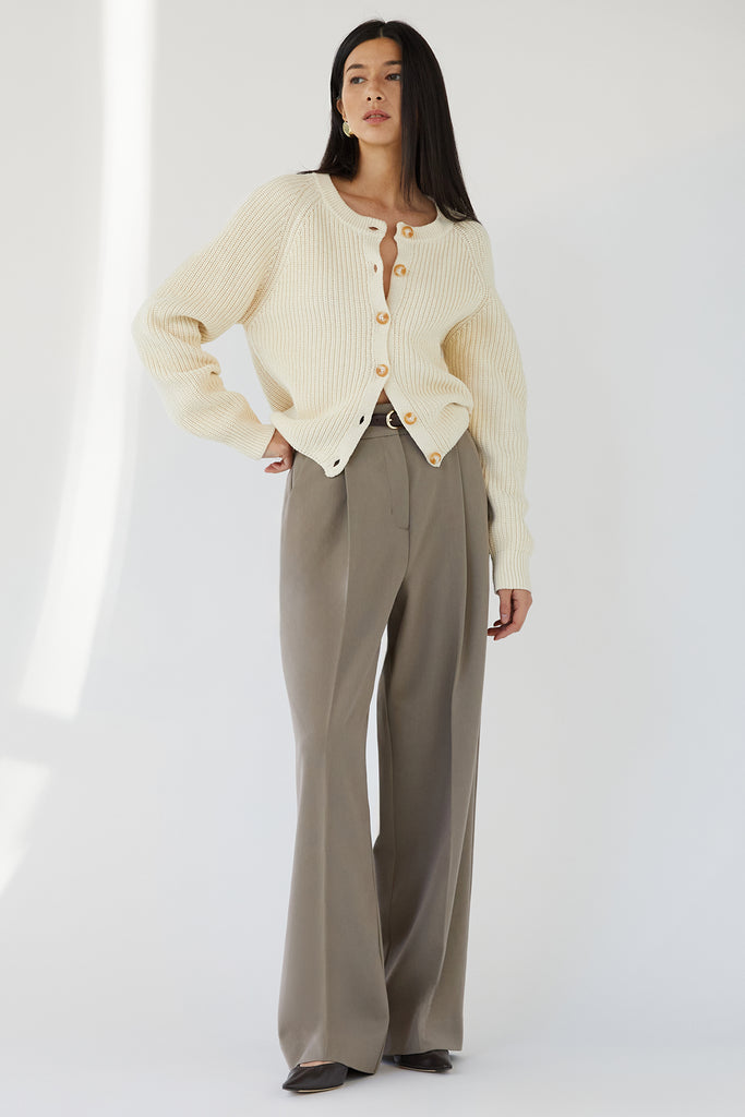 Chunky Knit Button Up Cardigan | OAK + FORT