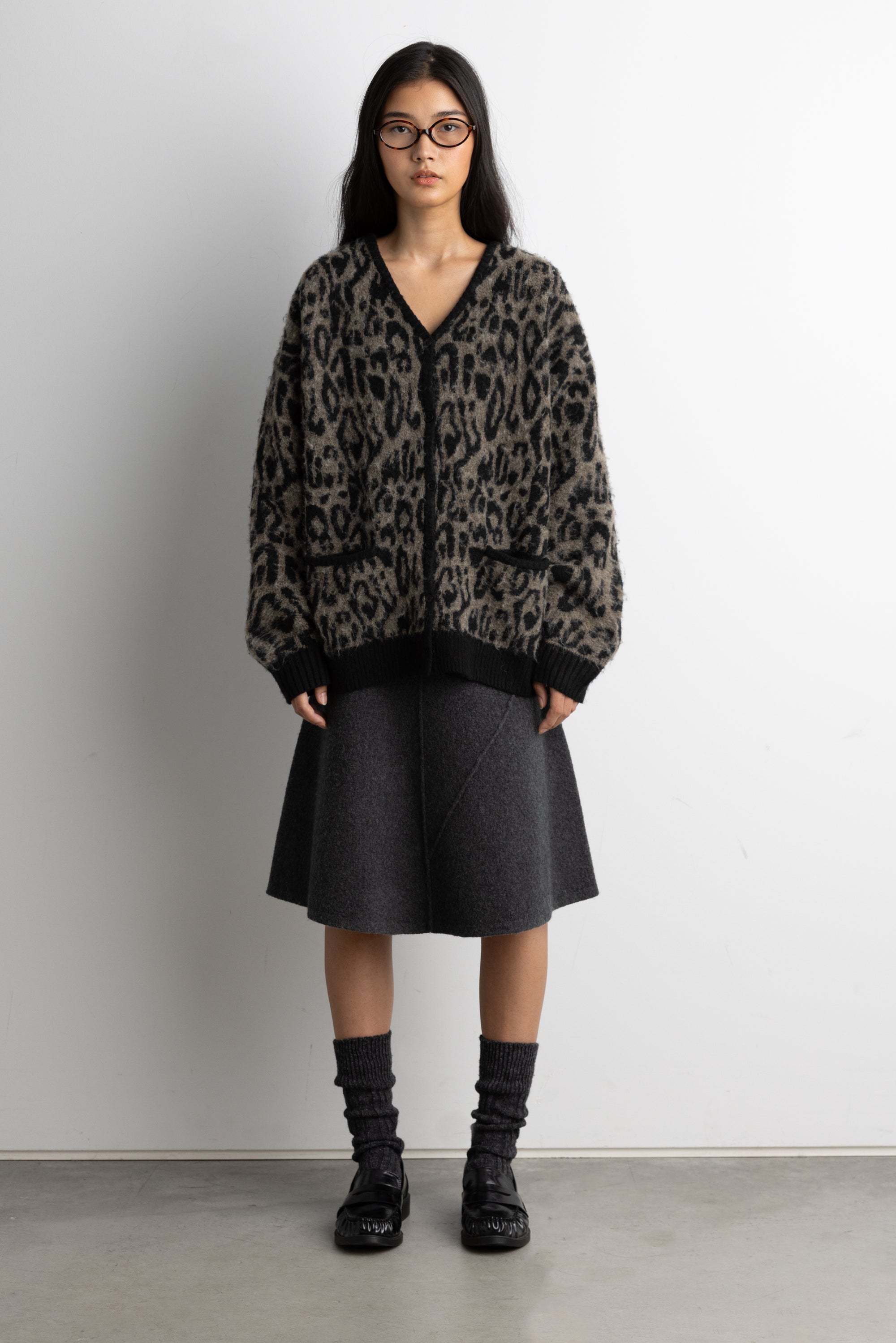 Brushed Leopard Cardigan | OAK + FORT