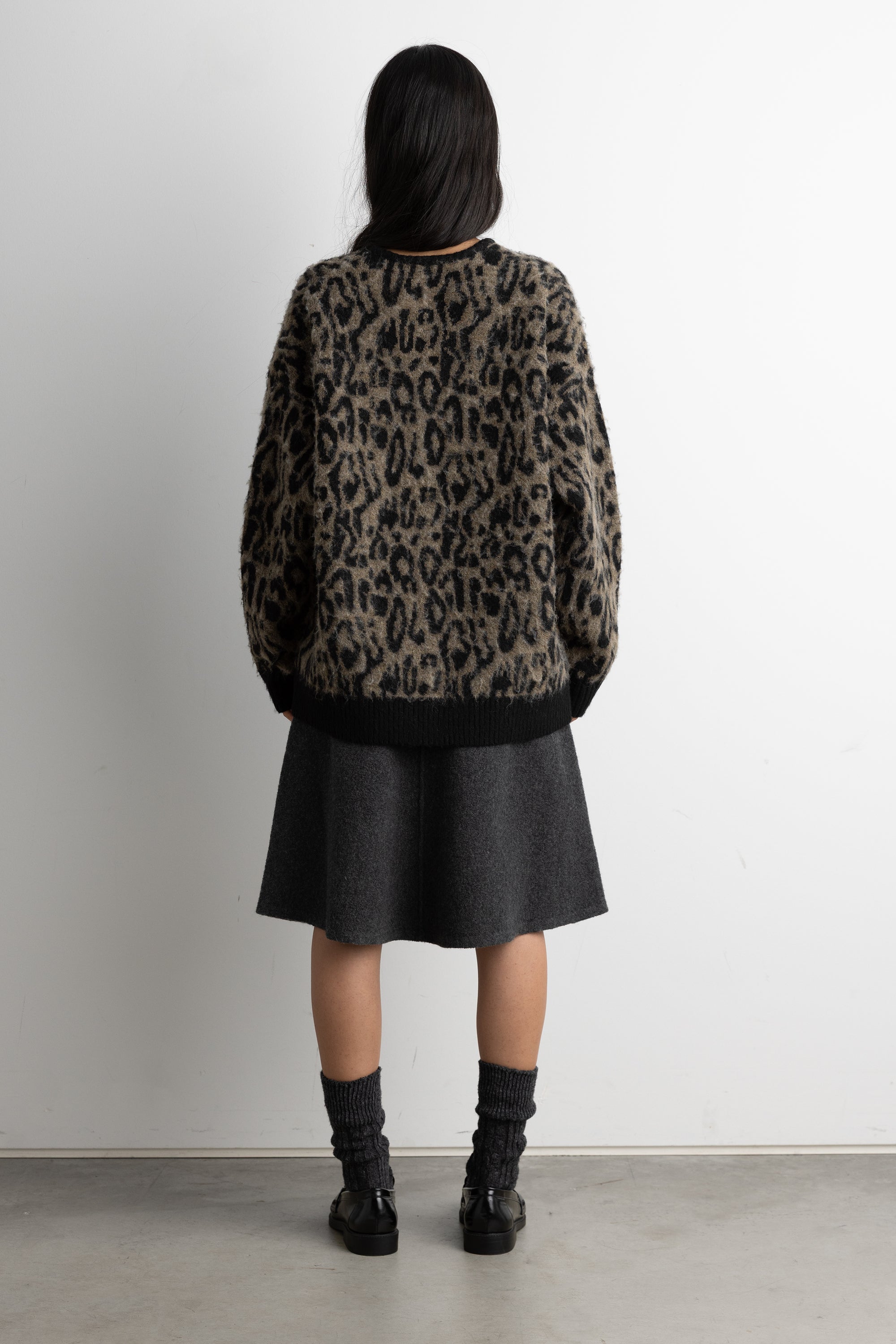 Brushed Leopard Cardigan | OAK + FORT