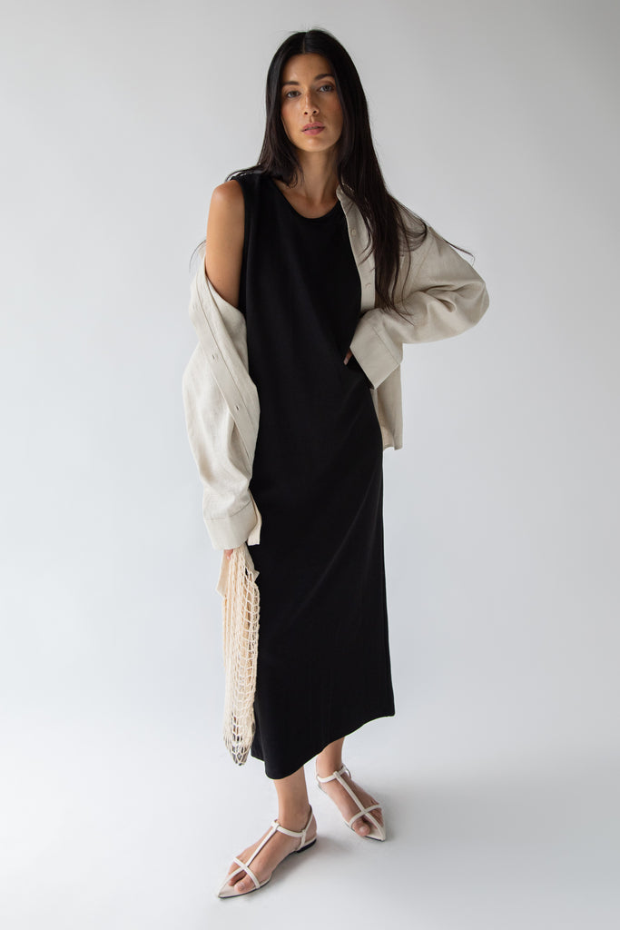 KNIT TANK MAXI DRESS – OAK + FORT